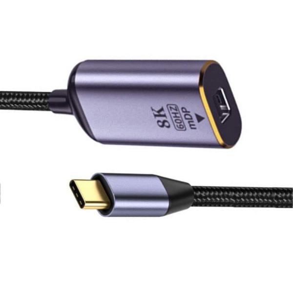 【商品名】　Cablecc USB4 Type-C USB-Cソース→ミニディスプレイポート Mini-DPメスケーブルディスプレイ 8K 60HZ U 【商品説明】　・USB-C - MINI-DPケーブルは、スリムアルミニウムシェル付き...