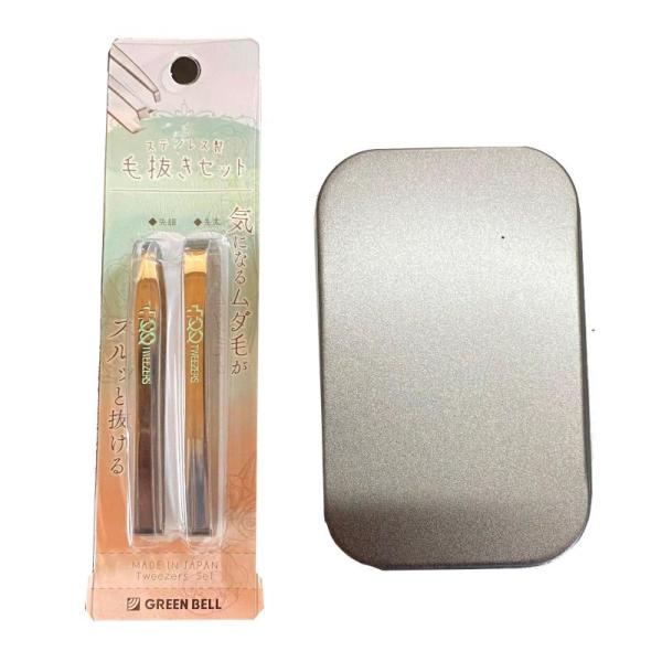 【商品名】　毛抜きセット 丈夫な厚みのステンレス製 がっちりキャッチ 日本製 熟練職人による精密仕上げ 先細 先太 ムダ毛処理 【商品説明】　・?使用後はきれいに汚れを落として、水分なども取り除き収納してください。・?先太巾5.5ｍｍ　先細...