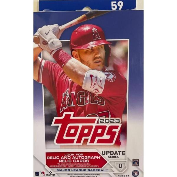 【商品名】　Topps Updates 野球ハンガーボックス 2023 【商品説明】　・Topps Baseball Updateシリーズで続く2023年のメジャーリーグベースボールシーズンの興奮。 コレクターは、新しいユニフォームを着たお...