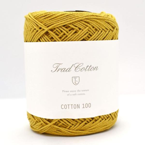 【商品名】　5玉2袋セット横田 DARUMA トラッドコットン100 手編糸 コットン100％ col.18 マスタード 25g 約108m 10玉セッ 【商品説明】　・使用針：棒針3&amp;#65374;4号、かぎ針3/0&amp;#6...