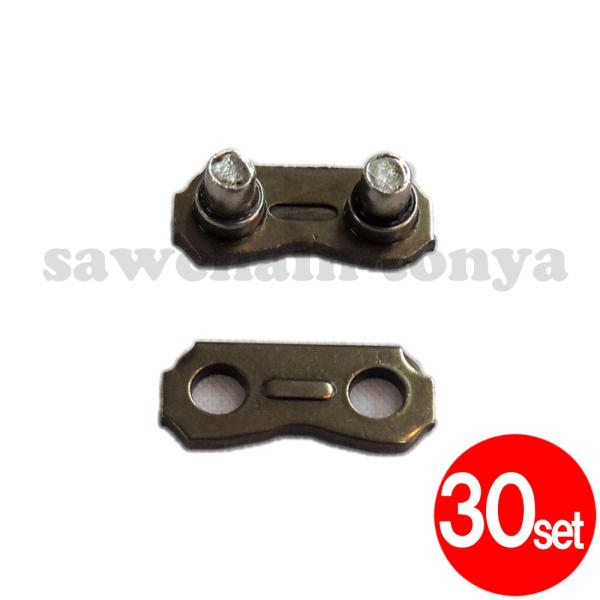 【当商品は当店のオリジナル品(むとひろ製)です。オレゴン製ではありません。】リベット有/無 タイストラップセット 30セット入りです。ソーチェンをリベットスピナーで繋ぐ際に使用します。■ 適合ソーチェーン：オレゴン 20BP, 20LP, ...