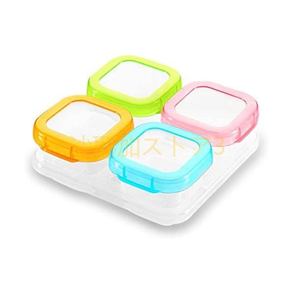 材質：100％食品安全、BPAフリー材、シリコーンシールで作られています。耐久性と長持ちがテストされています。サイズ：4×120ml、6×60ml。高品質：コンテナは冷蔵庫や電子レンジで使用できますが、食品を加熱する前にふたを取り外してくだ...