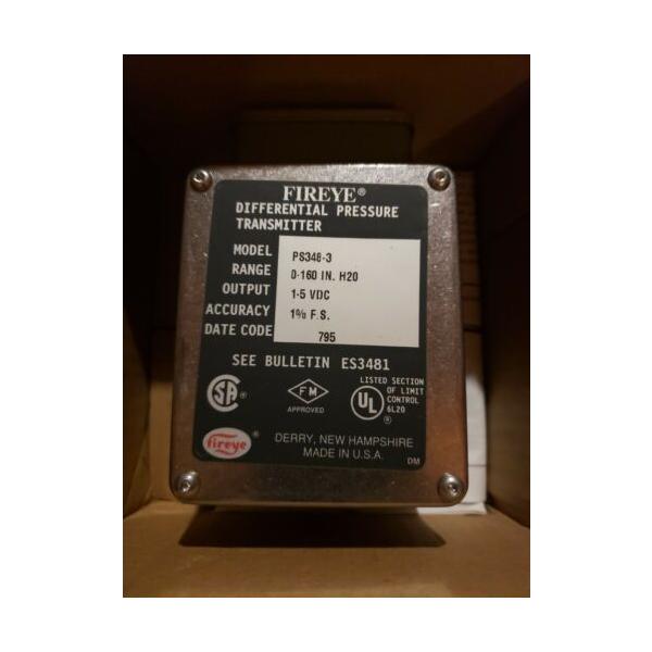 FIREYE PS348-3 Pressure Sensor Range: 0-160Fireye PS348-3圧力センサー範囲：0-160