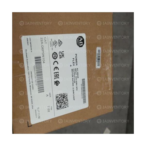 1PC NEW 22A-D6P0N104 Allen-Bradley 4 2.2 kW 3 Hp AC Drive1PC New 22A-D6P0N104 Allen-Bradley 4 2.2 kW 3 HP ACドライブManufact...