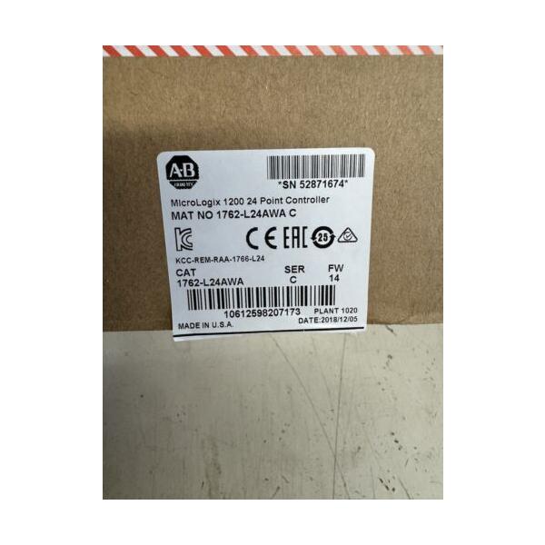 Allen Bradley 1762L24AWA Ser C MicroLogix 1200 AC Power New Open BoxAllen Bradley 1762L24AWA Ser C MicroLogix 1200 AC 電源...