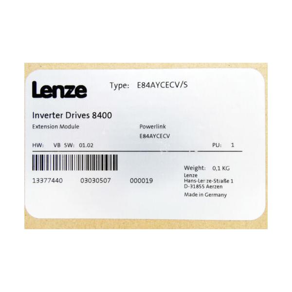 Lenze E84AYCECV E84AYCECV  via  #A6＃A6を介してLenze E84ayCecv E84ayCecv