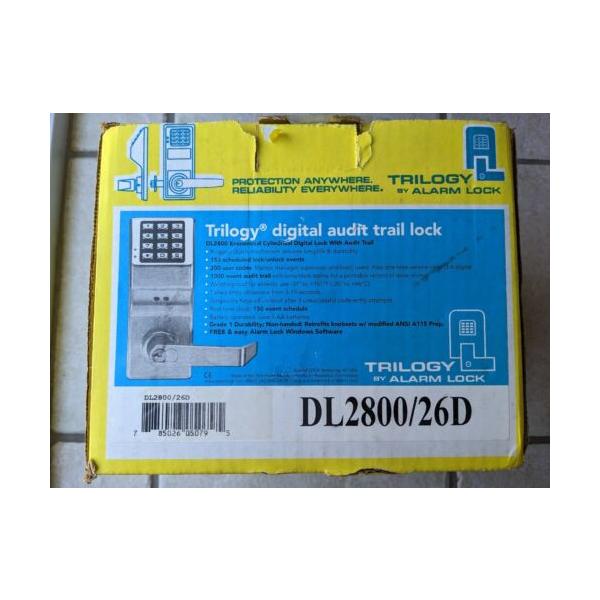 Alarm Lock Trilogy DL2800/26D Electronic Audit Trail Digital Keypad IC Door LockアラームロックトリロジーDL2800/26D電子監査トレイルデジタルキーパッドI...