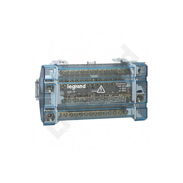 BR MODULARER VERTEILERBLOCK 160A 4P 10M 1X 70,0 / 2X FI8,5, 4X FI7,5, 8X  /G1DEBR Modularer VerteilerBlock 160a 4p 10m 1...