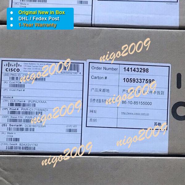 New CISCO PWR-C1-715WDC 715W DC Power Supply Fit for Catalyst 3850 9300 Switch新しいCisco PWR-C1-715WDC 715W DC電源触媒用電源フィット3...