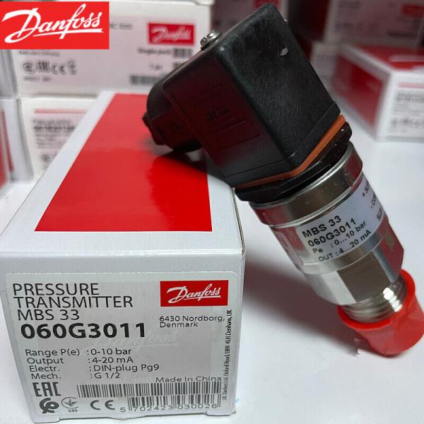 1pcs Danfoss MBS33 060G3011 0-10bar Pressure Transmitter Sensor1PCS DANFOSS MBS33 060G3011 0-10BAR圧力トランスミッターセンサー