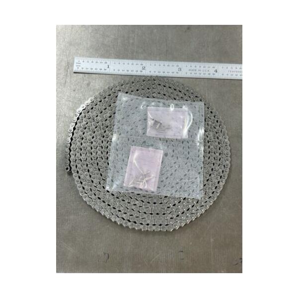 W. M. BERG STAINLESS MINIATURE PITCH ROLLER ROW-L-ER MICRO CHAIN .1475” X  105”W. M.ベルグステンレスミニチュアピッチローラーrow-l-erマイクロチェーン...