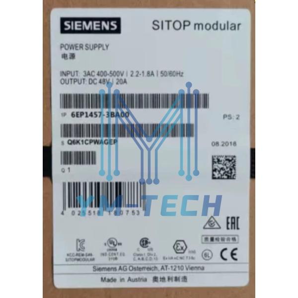 6EP1457-3BA00 SITOP Power Supply Input 3P 400-500VAC Output 48VDC 6EP1 457-3BA006EP1457-3BA00 SITOP電源入力3P 400-500VAC出力48...
