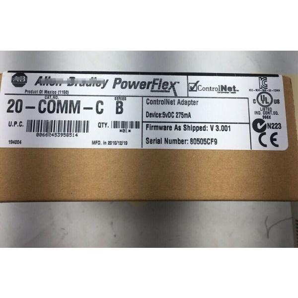 20-COMM-C SER B NEW FACTORY SEALED CONTROLNET TO DPI ADAPTER 20COMMC New 1pcs20-COMM-C SER B New Factory Sealed Controln...