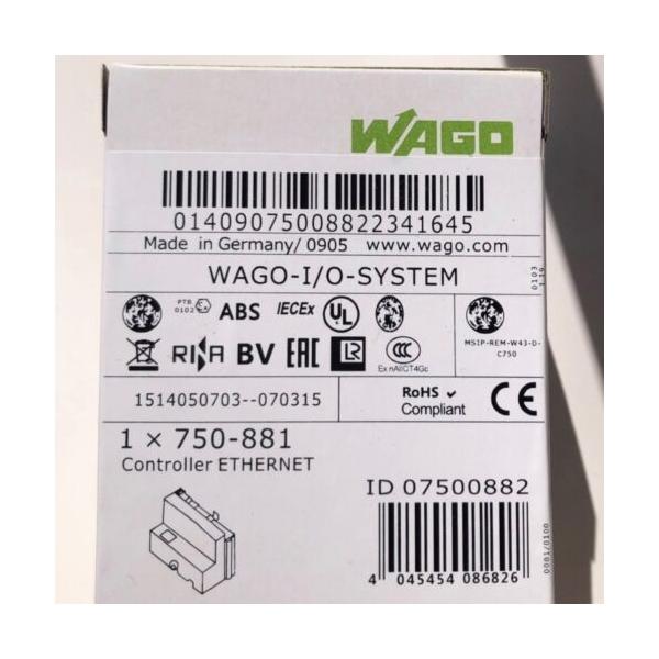New WAGO 750-881 750881 Ethernet Controller PLC Module In Box ##L新しいWAGO 750-881 750881イーサネットコントローラーPLCモジュールのボックス## L