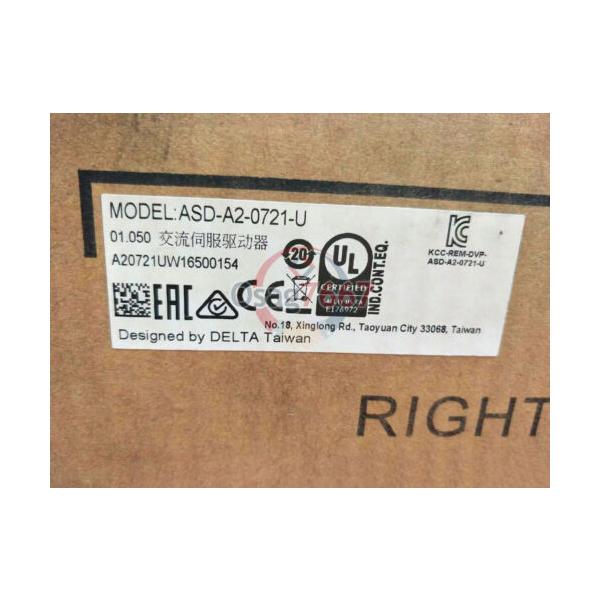 ONE new Delta AC Servo Driver ASD-A2-0721-U 750W1つのニューデルタACサーボドライバーASD-A2-0721-U 750W