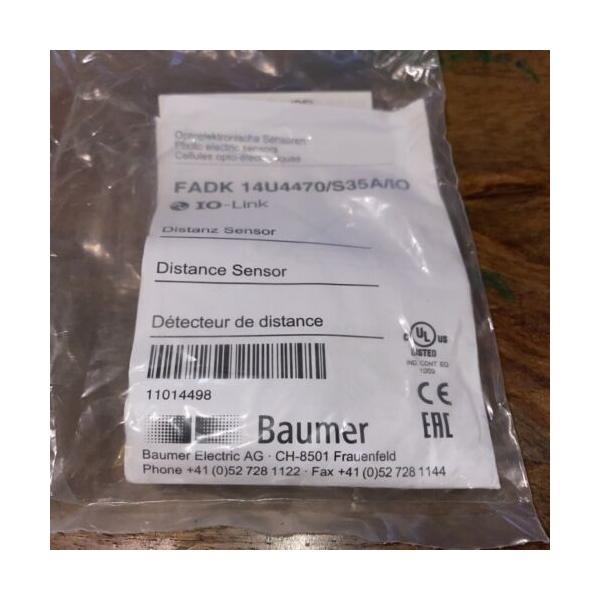 BAUMER ELECTRIC FADK 14U4470/S35A/IO Distance sensor Analog/IO M8 CH-8501, PO1Baumer Electric Fadk 14U4470/S35A/IO距離センサー...