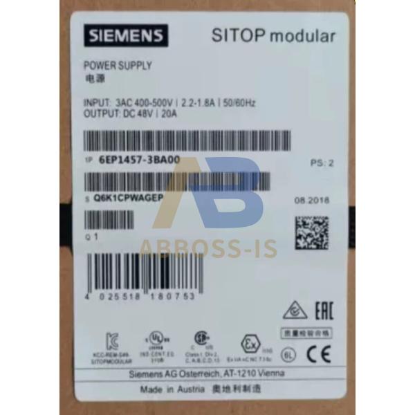 Siemens 6EP1457-3BA00 6EP1 457-3BA00 SITOP Modular 48 Stabilized Power SupplySiemens 6EP1457-3BA00 6EP1 457-3BA00 SITOPモ...