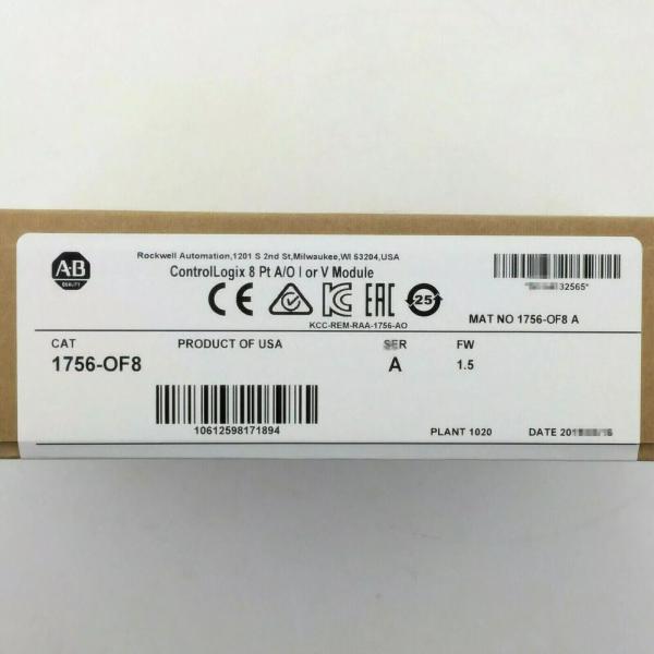 AB 1756-OF8 SER A ControlLogix 8 Pt Output Module PLC 1756OF8AB 1756-OF8 SER A ControlLogix 8 ポイント出力モジュール PLC 1756OF8