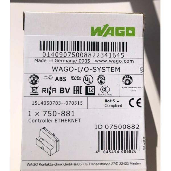 New WAGO 750-881 750881 Ethernet Controller PLC Module In Box新しいWAGO 750-881 750881イーサネットコントローラーPLCモジュールボックス