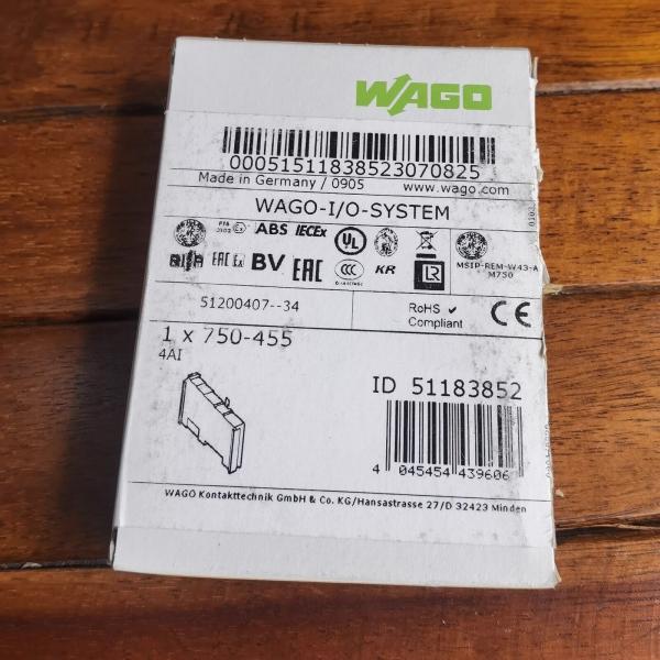 1Pcs  New    WAGO  750-455 in box1PCS新しいWago 750-455ボックス