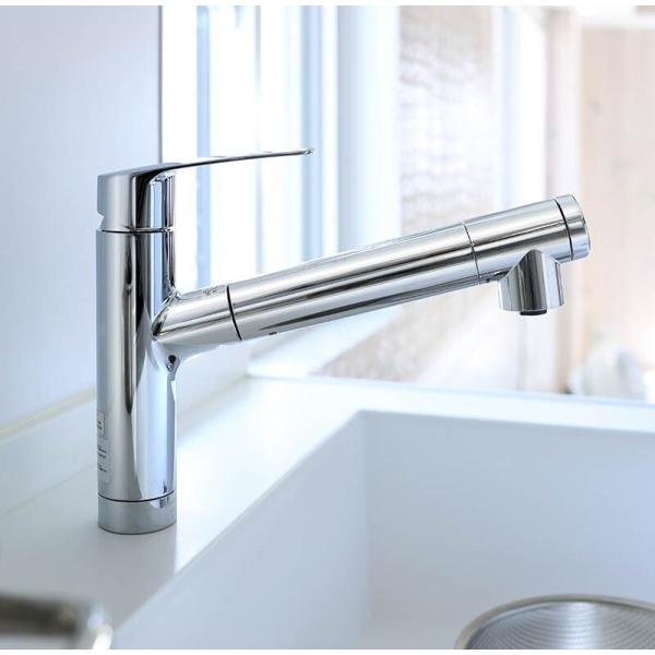 ※他店舗でも販売を行っておりますため、ご購入前に在庫確認をお願いいたします。※店舗直通アドレス：sb18shop@gmail.com【新品　国内出荷　インボイス対応　送料無料】クリンスイ台所キッチンエコシングルレバーホース収納式混合栓 F428