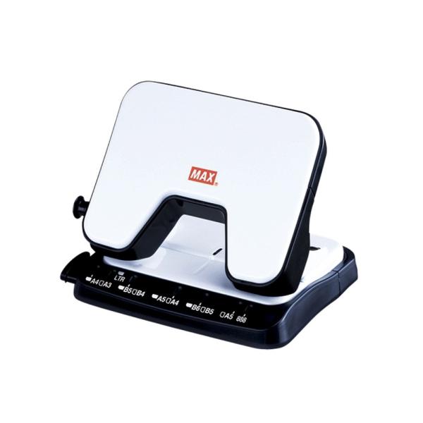 ★マックス　パンチ　スクーバシリーズ★中空刃採用の軽あけパンチ■メーカー：マックス■品番：DP-25T/W■本体色：ホワイト■穿孔能力：25枚（一般的なPPC用紙）■穴奥行き：12mm■2穴式/穴間隔：80mm■穴径：6mm■ゲージ付き■本...