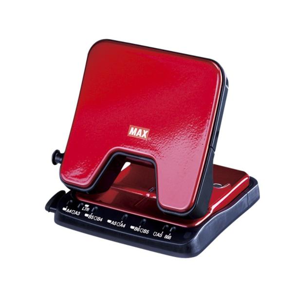★マックス　パンチ　スクーバシリーズ★中空刃採用の軽あけパンチ■メーカー：マックス■品番：DP-35T/R■本体色：レッド■穿孔能力：35枚（一般的なPPC用紙）■穴奥行き：12mm■2穴式/穴間隔：80mm■穴径：6mm■ゲージ付き■本体...