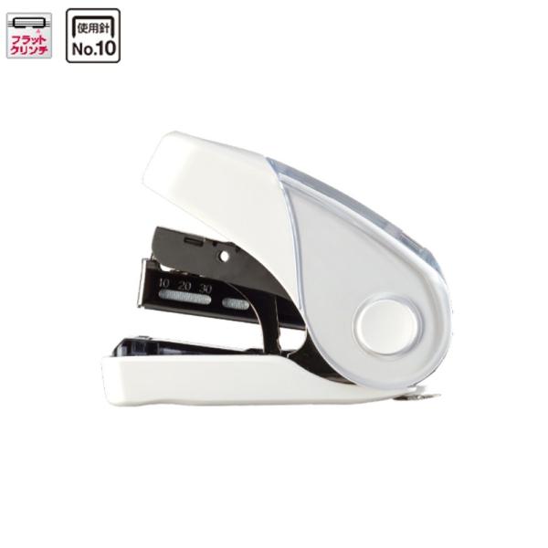 ★使いやすフラットクリンチモデル★とじ枚数：最大32枚（一般的なコピー用紙）＊綴じ方式：フラットクリンチ■メーカー：マックス■品番：HD-10DFL3K/W■本体色：ホワイト■綴じ奥行き：最大29mm■サイズ：H66×W28×D83mm■商...