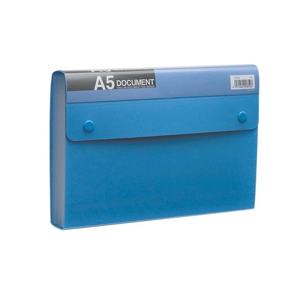 ★キングジム ドキュメントファイル エコノミータイプ■メーカー：キングジム■品番：2254■色：青■ポケット数：13■A5用/サイズ：244×169×背幅33mm＊適正収納量260枚（1ポケットあたり20枚/一般的なPPC用紙換算）