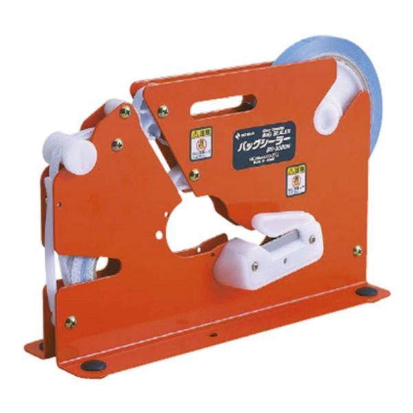 ★野菜類や工業背品など大型袋向け★袋ネックの挿入溝が幅広設計（12mm）■幅9mm/100ｍ巻までのテープをセット可能■メーカー：ニチバン■品番：BS-2700■本体：レッド＊バッグシーリングテープは別売です★バッグシーリングテープは&lt...