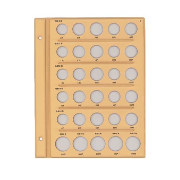 ★テージー2穴ビス式のスペア台紙★コイン用台紙です。■メーカー：テージー■品番：C-40S2■内容：令和6年〜10年普通コイン用★コインアルバム本体も販売中