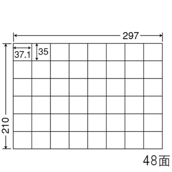 ■メーカー：東洋印刷（nanaコピー）■品番：C48U■レーザー・インクジェット等マルチタイプ■シートサイズ：A4（297×210mm）■面付：48面 ■ラベルサイズ：37.1×35mm■500シート入り（ラベル24,000枚分）＊こちらは...