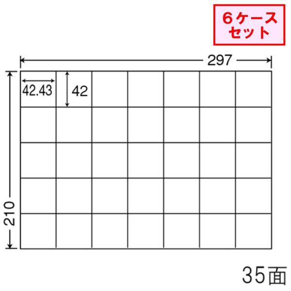 ■メーカー：東洋印刷（nanaコピー）■品番：C35Q　★6ケースセット★■レーザー・インクジェット等マルチタイプ■シートサイズ：A4（297×210mm）■面付：35面■ラベルサイズ：42.43×42mm■500シート入り×6ケース（ラベ...