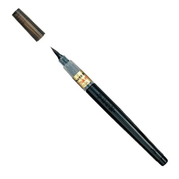 ★カートリッジ式の筆ペン ■メーカー：ぺんてる ■品番：XFL2U ■仕様：つみ穂・水性染料インク ■ペン長さ：175mm ■販売単位：1本 ＊インクの交換が可能です ・交換インクカートリッジはXFR-AD をご利用ください