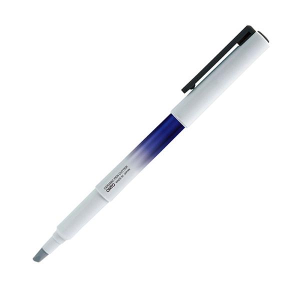 ★OHTO 抗菌セラミックペンカッター★刃の露出を少なくした安心設計★新聞、雑誌の切り抜きに■メーカー：オート■品番：CP-3-BL■本体色：ブルー■全長：135mm■刃：セラミック刃■キャップ付き■受注単位：1個