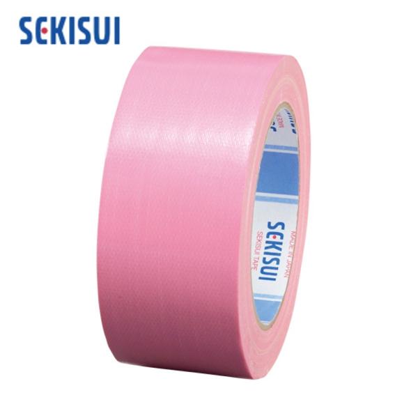 ★カラーの布ガムテープ廉価タイプ★薄くても優れた粘着力■メーカー：セキスイ■品番：N60PV03 （No.600Vカラー）■テープ色：ピンク■テープ幅：50mm/テープ長さ：25m巻き■材質：スフ/PET■テープ厚み：0.22mm