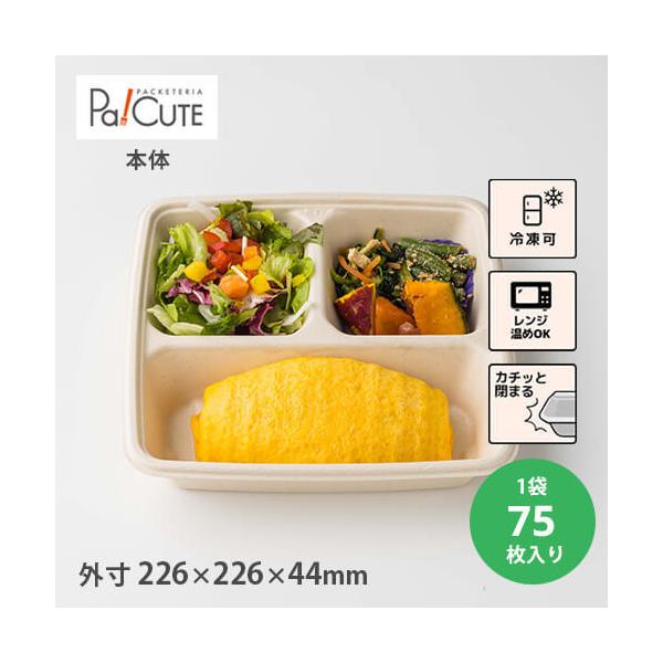 ※こちらの商品は本体のみです。●商品コード：28420021●枚単価：87.40円(税別)●材質：バガス●外寸サイズ：226×226×44●重量：40g●種類：セパレート（本体）●特徴：耐油/耐水●冷凍：可能●レンジ：可能●耐熱温度：電気オ...