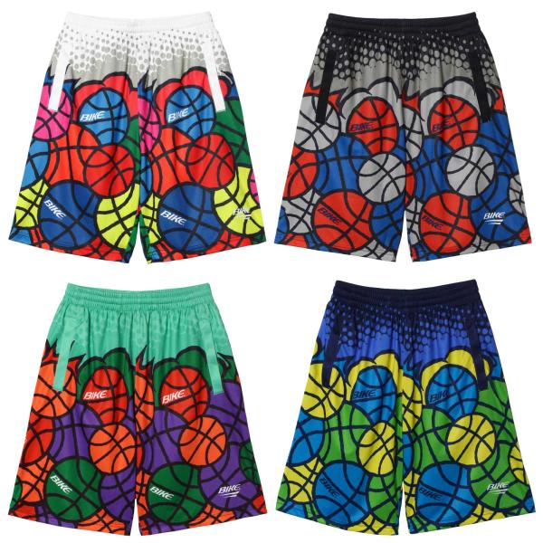 BIKE バスケットボール JUNIOR 限定コレクション 軽量なドライ素材を使用して優れた吸汗速乾性で汗を素早く処理し快適なコンディションをキープします。バスケットボールをアメコミ風にデザインしたイラストを昇華プリントならではの鮮やかなカ...
