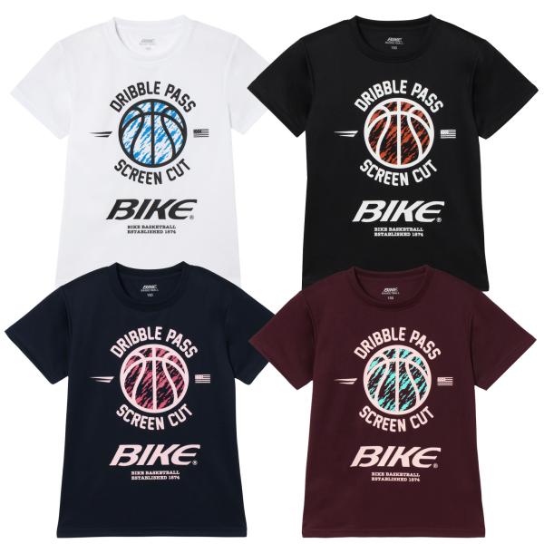 BIKE バスケットボール JUNIOR コレクション バスケットボールのベーシックな要素が詰まったシンプルで力強いデザインのジュニアプラクティスシャツ。"Back to Basics"をテーマに、ボールをベースにしたグラフィックでジュニア...