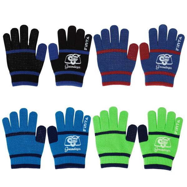 サッカーシーンの冬の定番になっているＦＩＮＴＡのジュニアサイズのニットグローブ。アクリル・ナイロン・ポリウレタンをブレンドして優れたストレッチ性と快適なフィット感を実現した日本製。手のひらには滑り止め加工を施しボールや器具のグリップ力を確保...