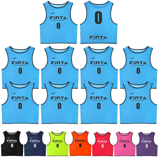 ゼッケン0番が前後にプリントされた大人用サイズのビブス10枚セット。 サッカー、フットサルブランドFINTAフィンタのトレーニングビブス 、ゲームベストが全面昇華プリントになって、高いフィット感と耐久性を手に入れました。 生地とロゴやゼッケ...