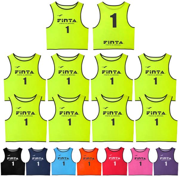 ゼッケン1番が前後にプリントされたジュニア、キッズ用サイズのビブス10枚セット。 サッカー、フットサルブランドFINTAフィンタのトレーニングビブス 、ゲームベストが全面昇華プリントになって、高いフィット感と耐久性を手に入れました。 生地と...