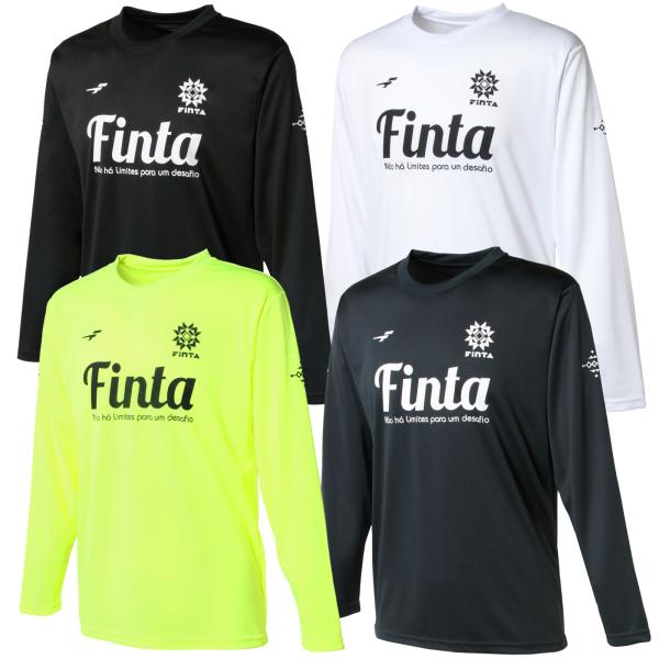 ブラジル発祥の大人気のサッカー、フットサルブランドFINTAの長袖プラクティスTシャツ。フロントのFINTAロゴのみのシンブルなデザインのベーシックアイテム。後ろ身頃が長くラウンドカットのロングテールデザイン。ドライ素材を使用して快適なコン...