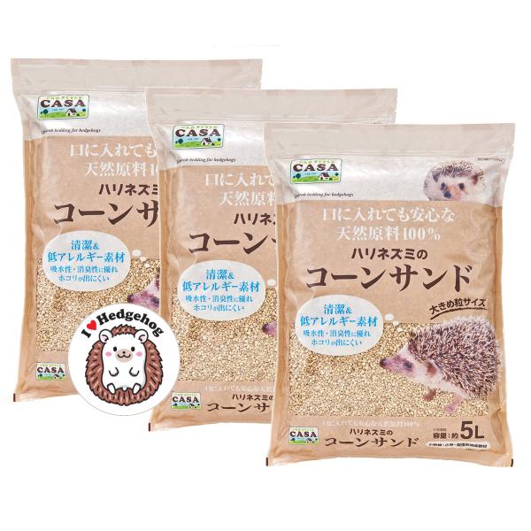 トウモロコシの穂軸を100%使用したハリネズミの床材です。吸水性・消臭性に優れ、湿気にも強いのでトイレ砂としてもお使いいただけます。一般的な木製・紙製の床敷材と比べホコリも出にくい低アレルギー素材です。使用後は燃えるゴミとして処分してくださ...