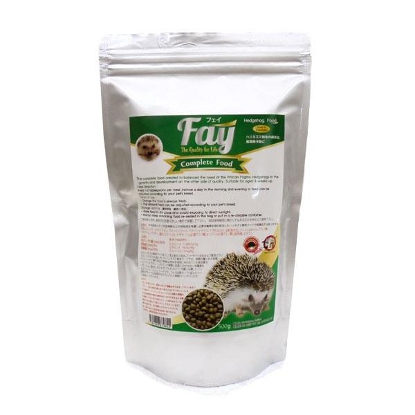 Ｆａｙはハリネズミのふらつき症候群を研究して開発された栄養フードです。高タンパク低カロリー飼料なので幼少期はもちろんのこと高齢のハリネズミにもご使用いただけます。太りやすいといわれているハリネズミの餌は一般的に低カロリー高タンパクが良いとさ...