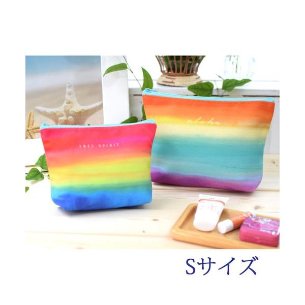 ポリエステル100％サイズ約18×12cm※Sサイズの販売です存在感バツグンの鮮やかなグラデーションがきれいなシリーズ。マチがあるのでコンパクトやチューブタイプの化粧品もポンポン入ります。内側にポケットが付いているので細かいピンなどもなくさ...