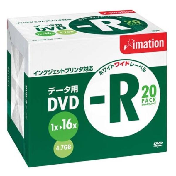 Imation DVD-R PCデータ用 4.7GB 1-16X インクジェットプリンタ対応ホワイトレーベル DVD-R4.7PWBX20P: 商品のタイトル【中古品】(中古品)＝使用済み中古品です。画像の商品はサンプル画像です。実際に届く...