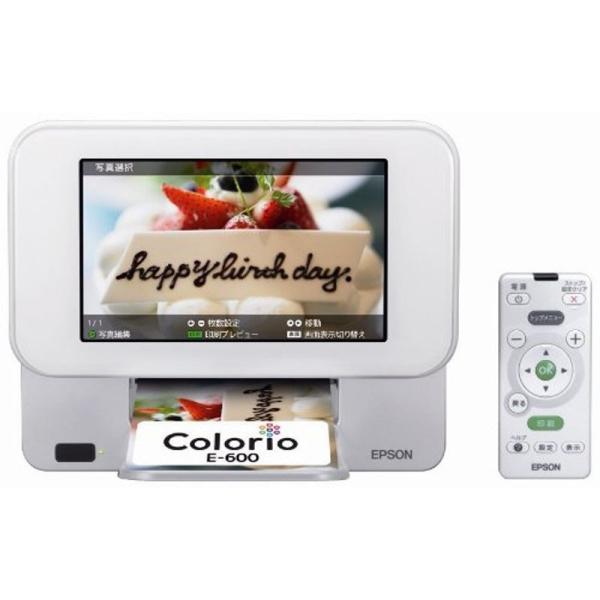 旧モデル エプソン Colorio me コンパクトプリンター E-600 7.0型TFTカラー液晶 デジタルフォトフレーム機能: 商品のタイトル【中古品】(中古品)＝使用済み中古品です。画像の商品はサンプル画像です。実際に届く商品と異なり...