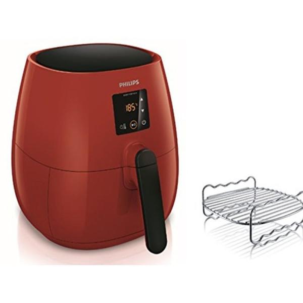 フィリップス ノンフライヤー プラス ダブルレイヤー セットデジタル表示/ダブルレイヤーで調理量が2倍 レッド HD9531/62: 商品のタイトル【中古品】(中古品)＝使用済み中古品です。画像の商品はサンプル画像です。実際に届く商品と異な...