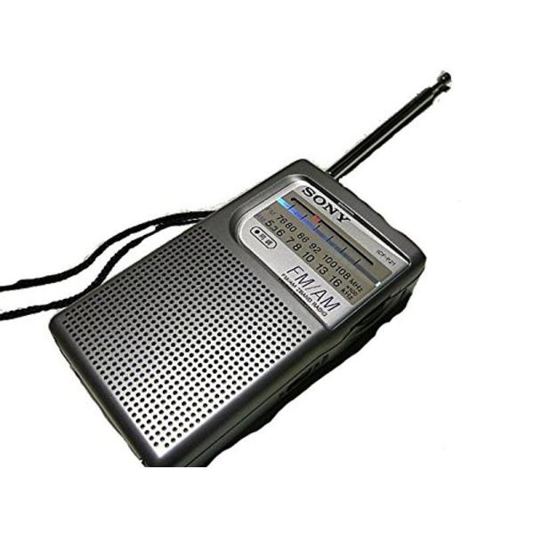SONY FM/AMハンディーポータブルラジオ ICF-P21: 商品のタイトル【中古品】(中古品)＝使用済み中古品です。画像の商品はサンプル画像です。実際に届く商品と異なりますのでご了承下さいませ。※中古品のため、商品のコンディション、ケ...